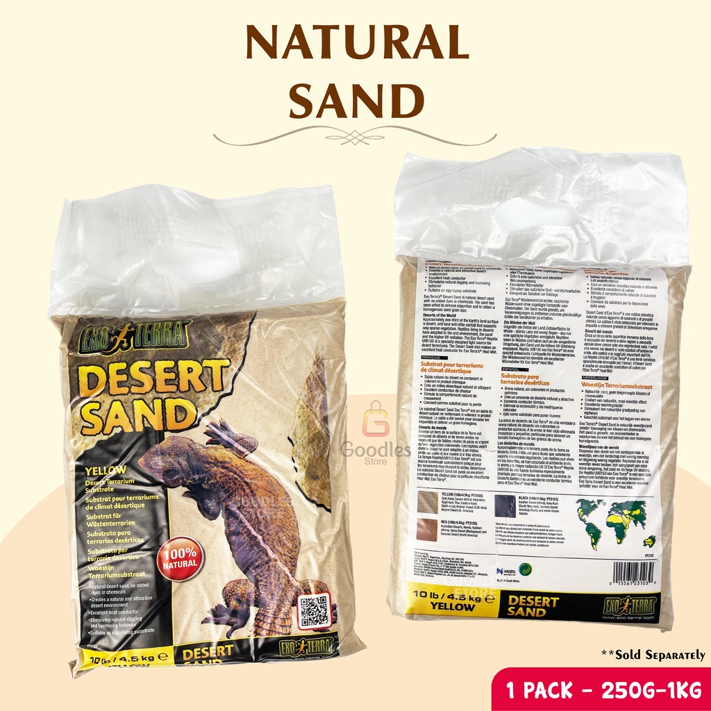 Exo Terra Desert Sand Terrarium Substrate Exoterra Sand Hamster Bathing ...