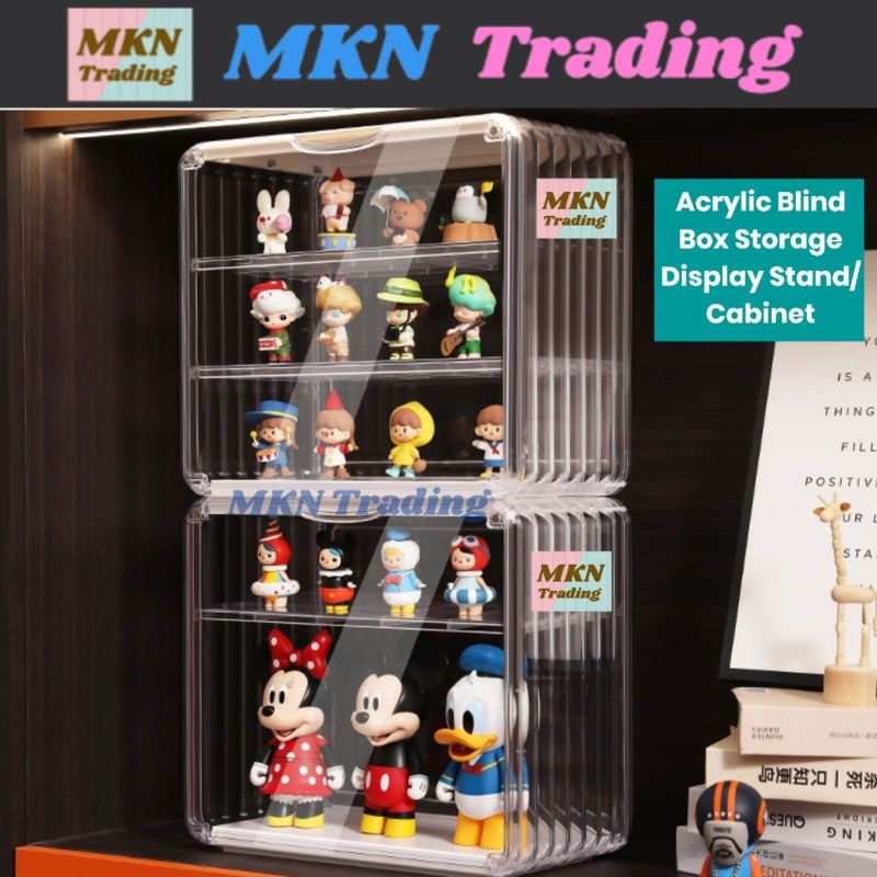 Collapsible Acrylic display case collections stackable storage box ...