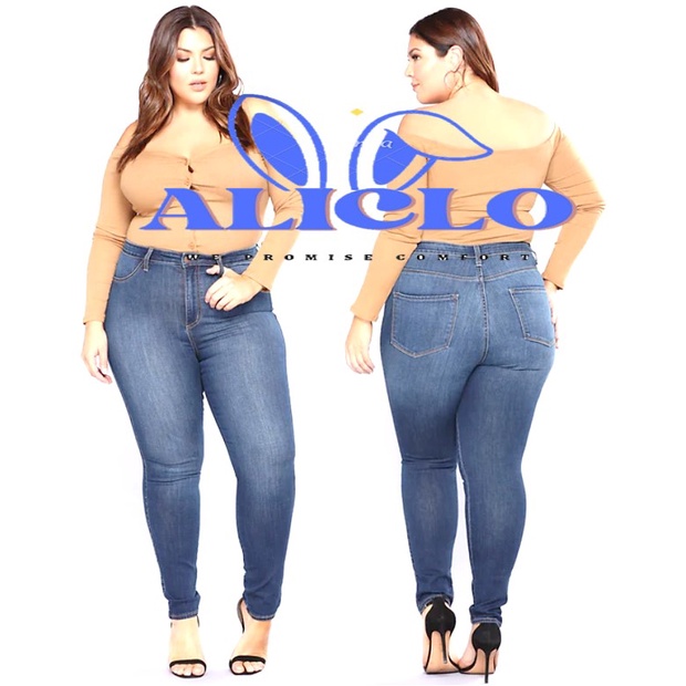 Plussize Big size August Denim Maong Pants DENIMBLUE Highwaist ...