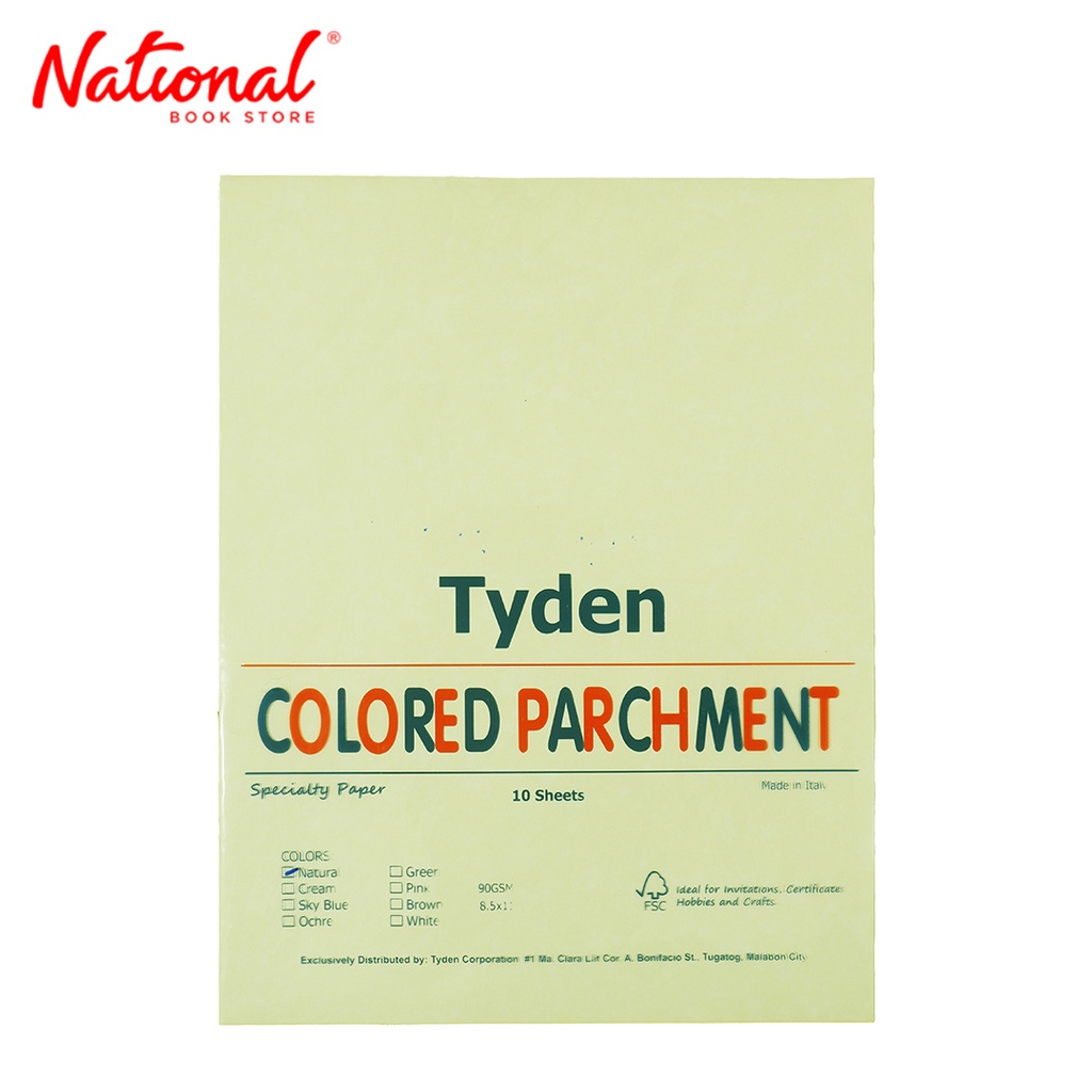 Tyden Parchment Paper 10's 90gsm Short, Natural - Specialty Paper ...