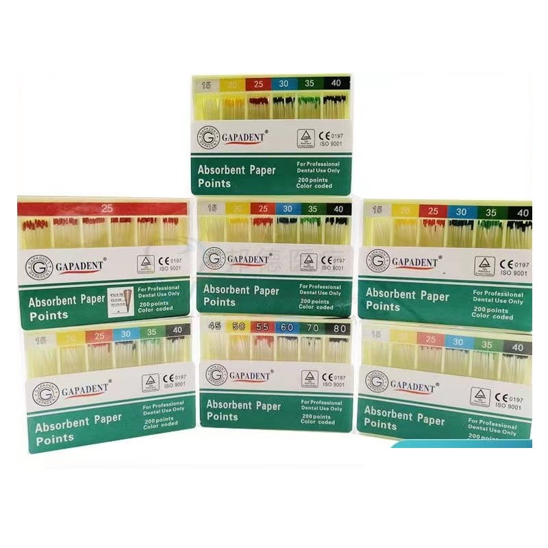 02/04/06 Taper Dental Endodontic Absorbent Paper Point Sterile 7 Sizes ...