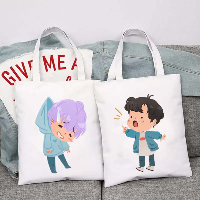 CHIBI DESIGN TOTE BAGS CANVAS KATSA | Shopee Philippines