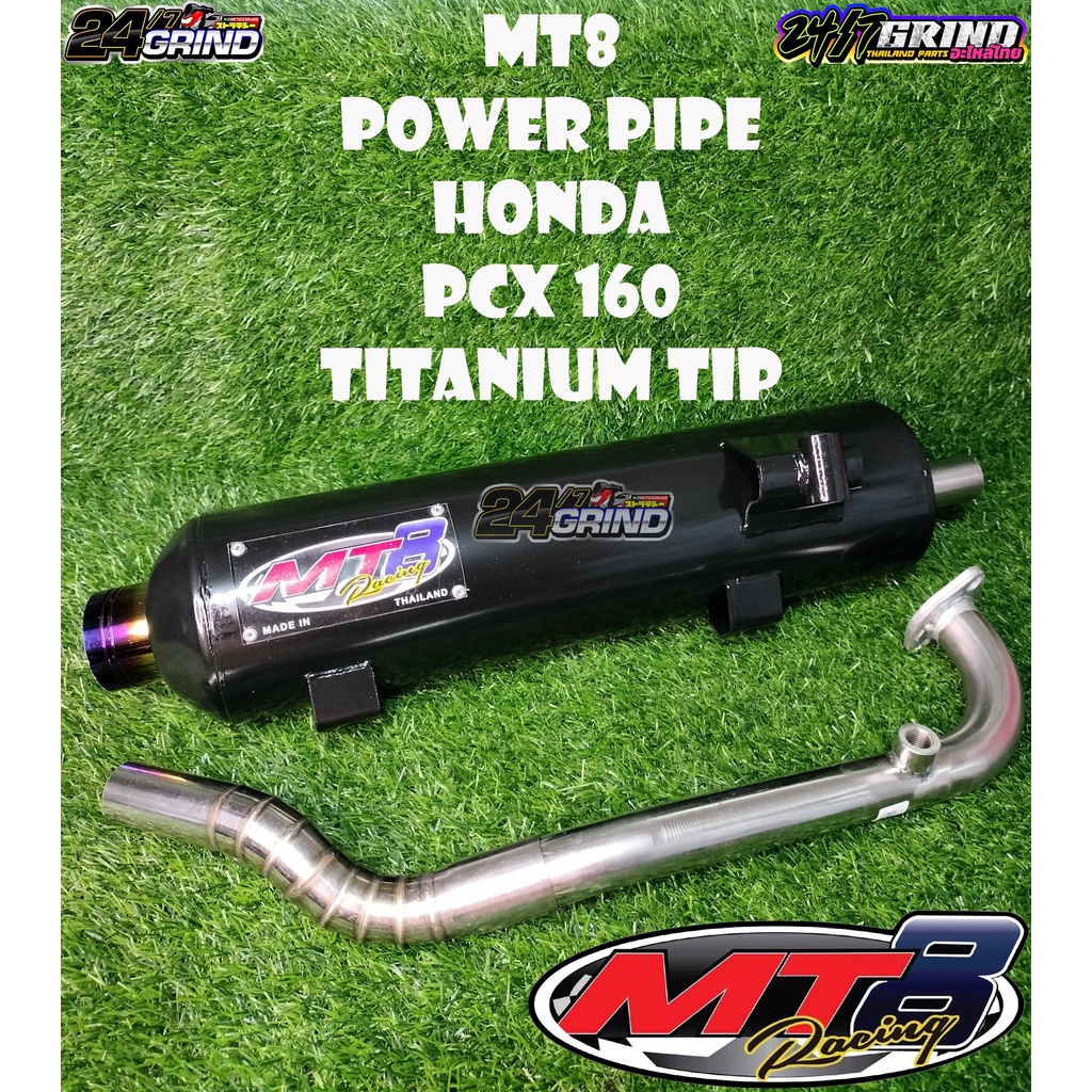 MT8 POWER PIPE HONDA PCX 160 TITANIUM TIP THAILAND MADE | Shopee ...