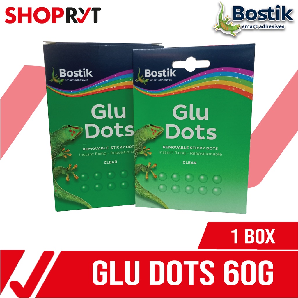 Bostik Glu Dots Removable Sticky Dots, Clear Dots, for Arts and Crafts ...