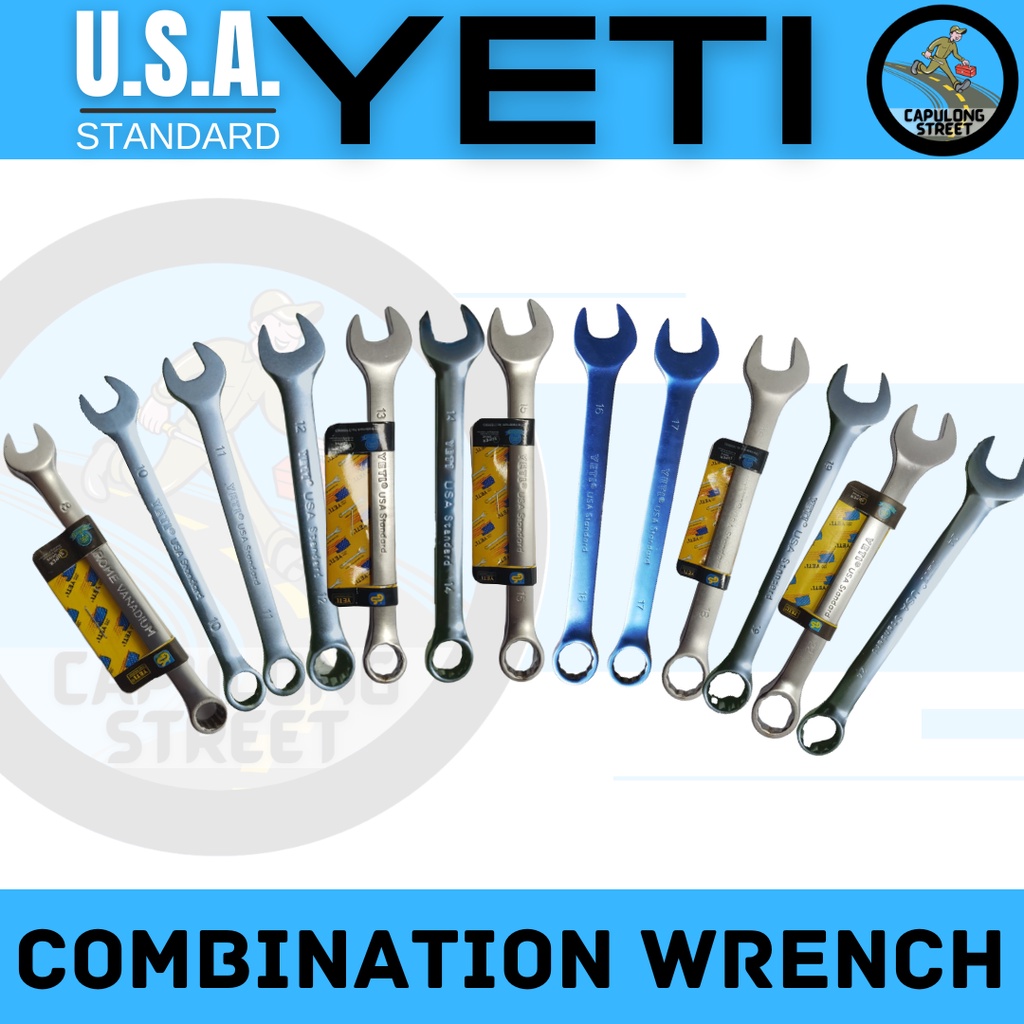 Capulong Street Yeti Combination Wrench 8mm-24mm With Variations Chrome ...