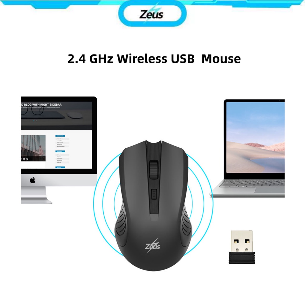 Zeus M220 Wireless Gaming Mouse / Office Mouse With Nano Receiver And A ...