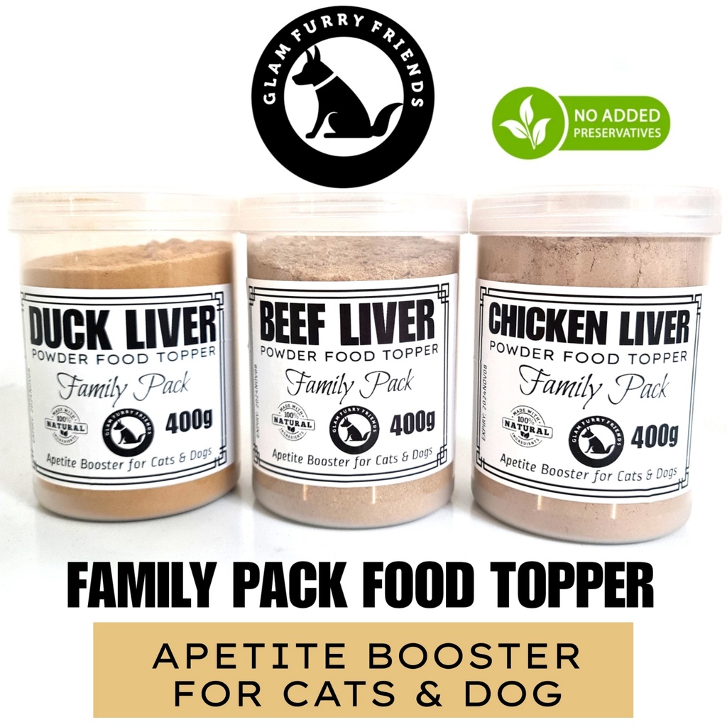 Family Pack 400g food topper beef chicken duck liver breast floss ...