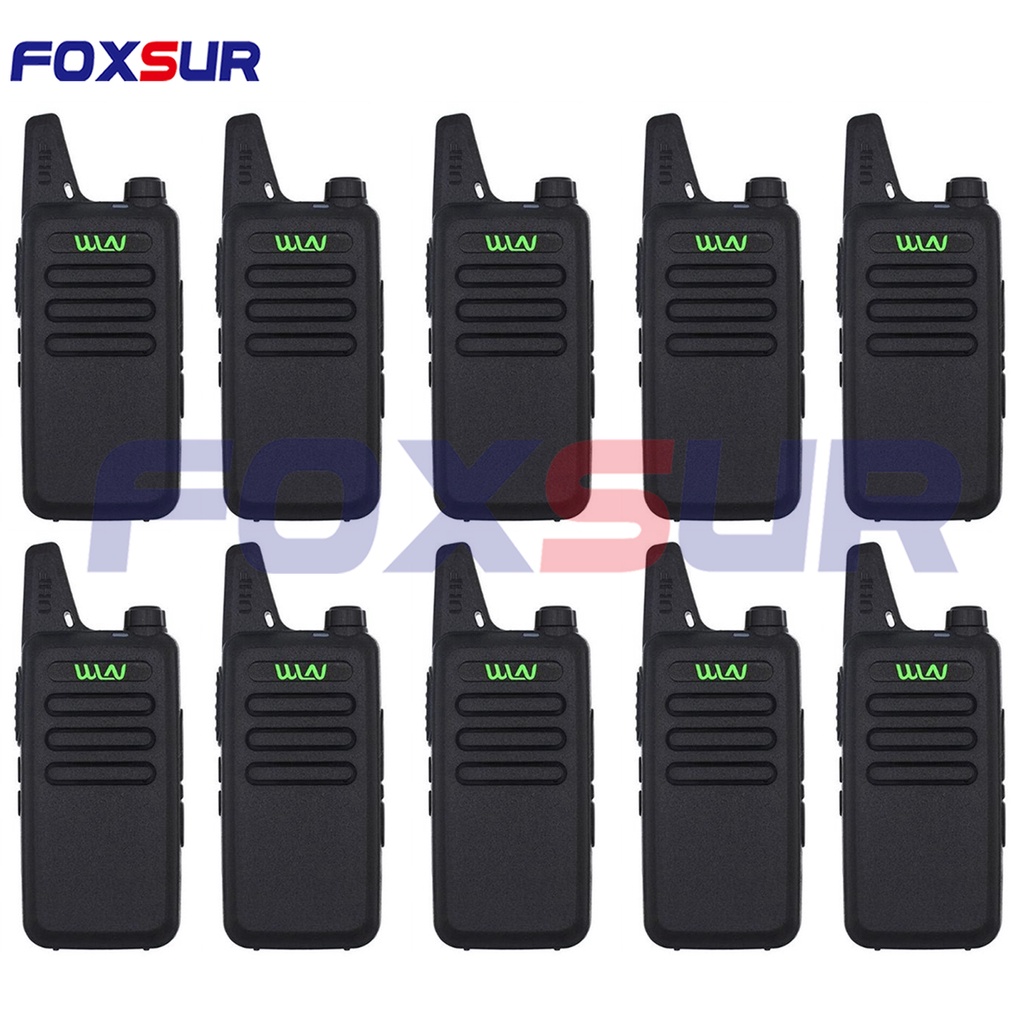 SET OF 10 WLN KD-C1 UHF Two-Way Walkie Talkie Radio 5W 16 Channel ...