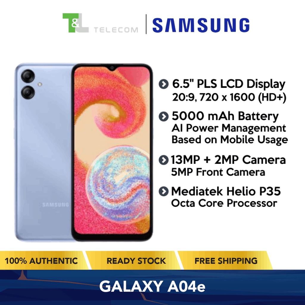 Samsung Galaxy A04e A042F 3GB + 32GB/64GB Dual Sim LTE | Shopee Philippines