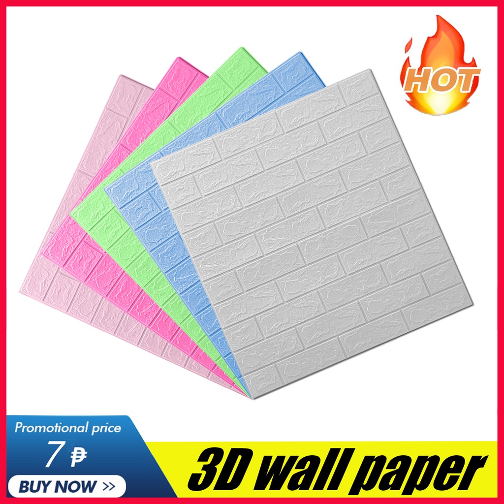 bundle Big size 70X77cm PE Foam 3D WallPaper Brick safety Waterproof ...