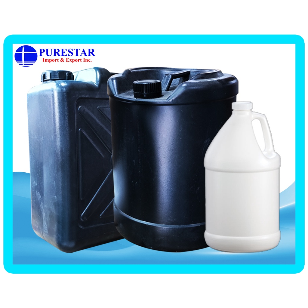 20 Liters Container Round & Square (Black) / 1 Gallon Plastic Container ...