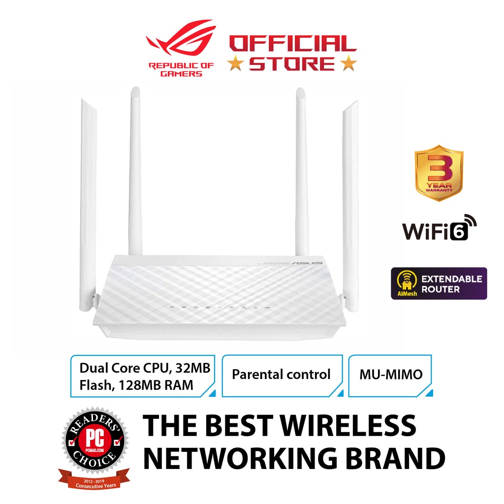 ASUS RT-AC59U (White) V2 AC1500 Dual Band Gigabit WiFi Extendable ...