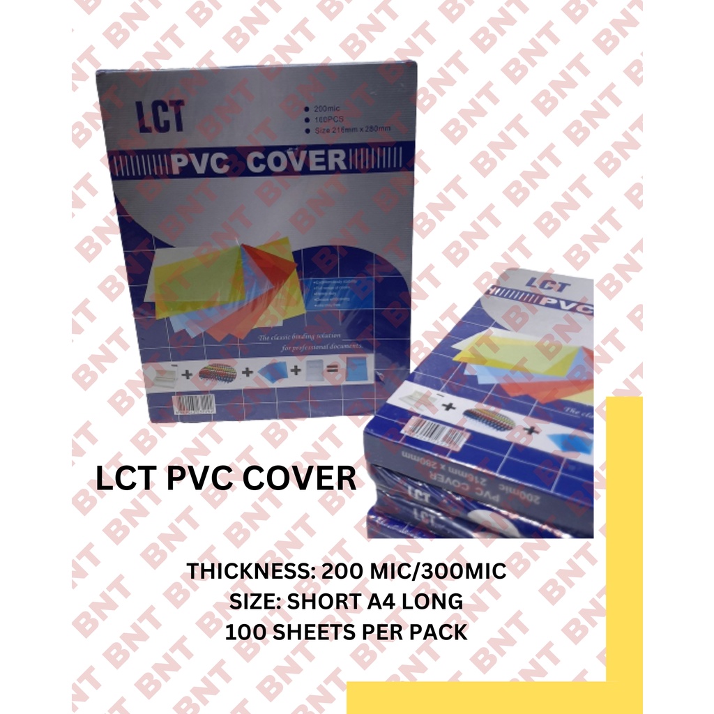 LCT PVC Binding Cover 200 MICRONS / 300 Microns SHORT/A4/LONG Acetate ...