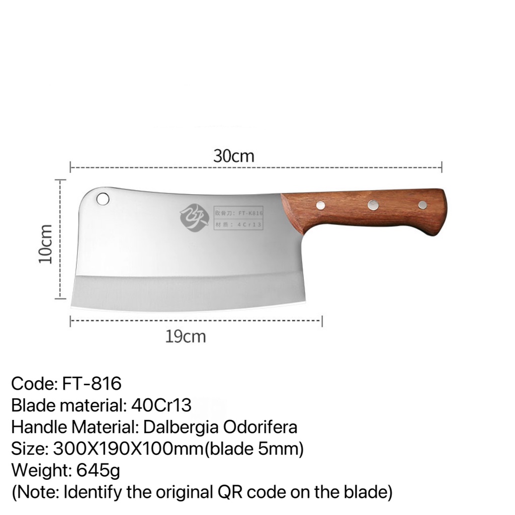 12'' Heavy-duty Butcher knife,meat chopper/bone cutting knife,sharp ...