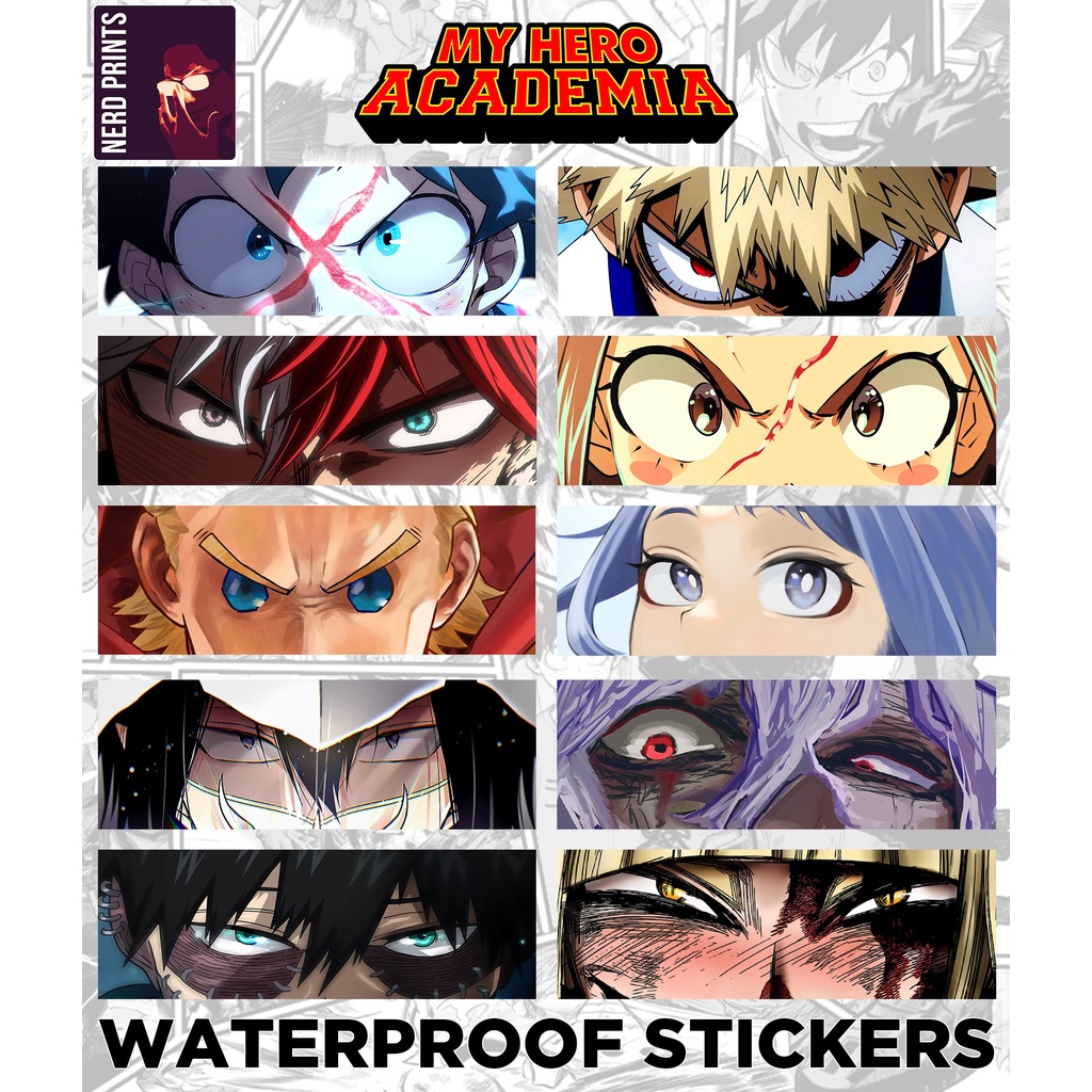 Anime Eye Slap | My Hero Academia | Laminated Vinyl Sticker ...