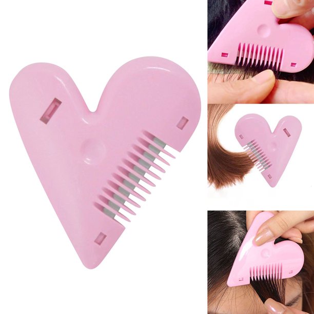 Heart Shape Thinning Hair Cutting Comb Pubic Hair Brushes Trimming Tool ...