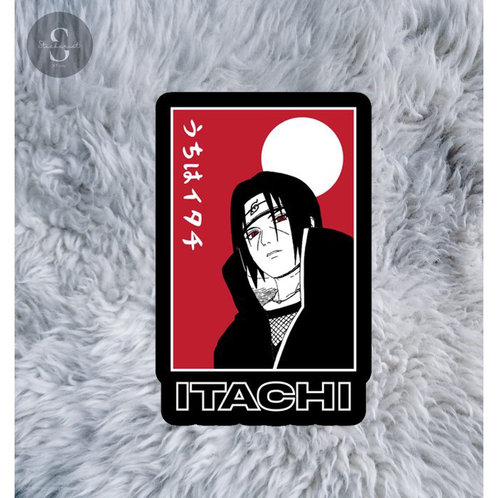 Itachi Akatsuki Anime Laminated Vinyl 3D Sticker For Car BIke ...