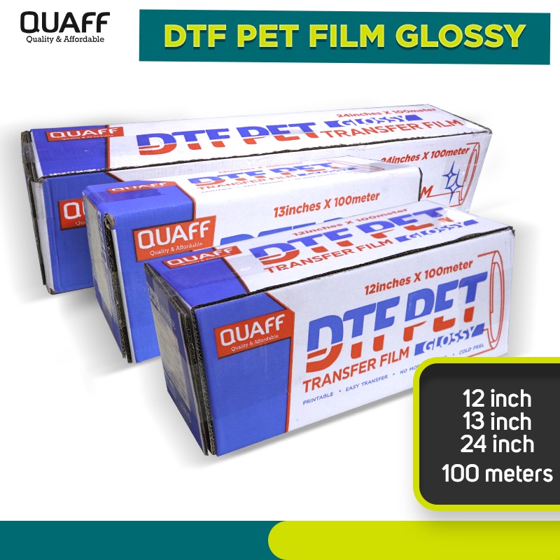 QUAFF DTF PET Transfer Film Roll Glossy / Matte (100 meters) | Shopee ...