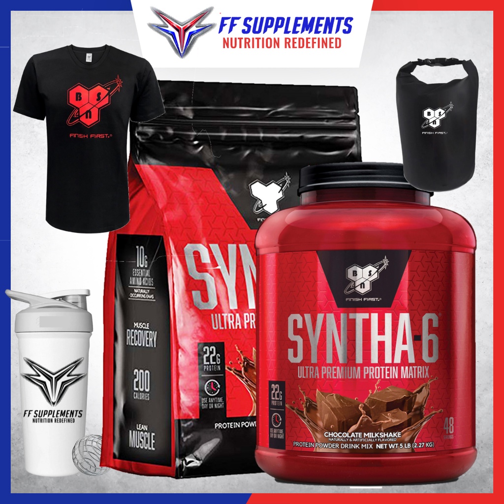 BSN Syntha 6 Whey Protein 5lbs, 10lbs BSN FF Shaker | Shopee Philippines