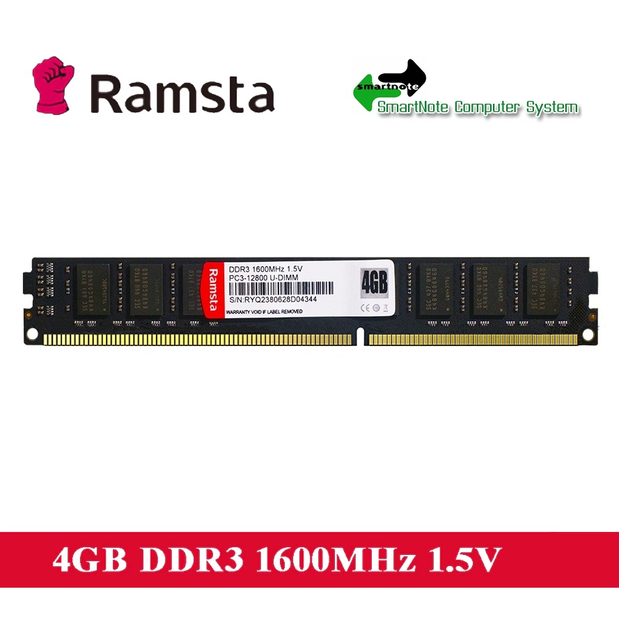 RAMSTA DDR3 1600MHZ 4GB/8GB RAM FOR DESKTOP CPU | Shopee Philippines