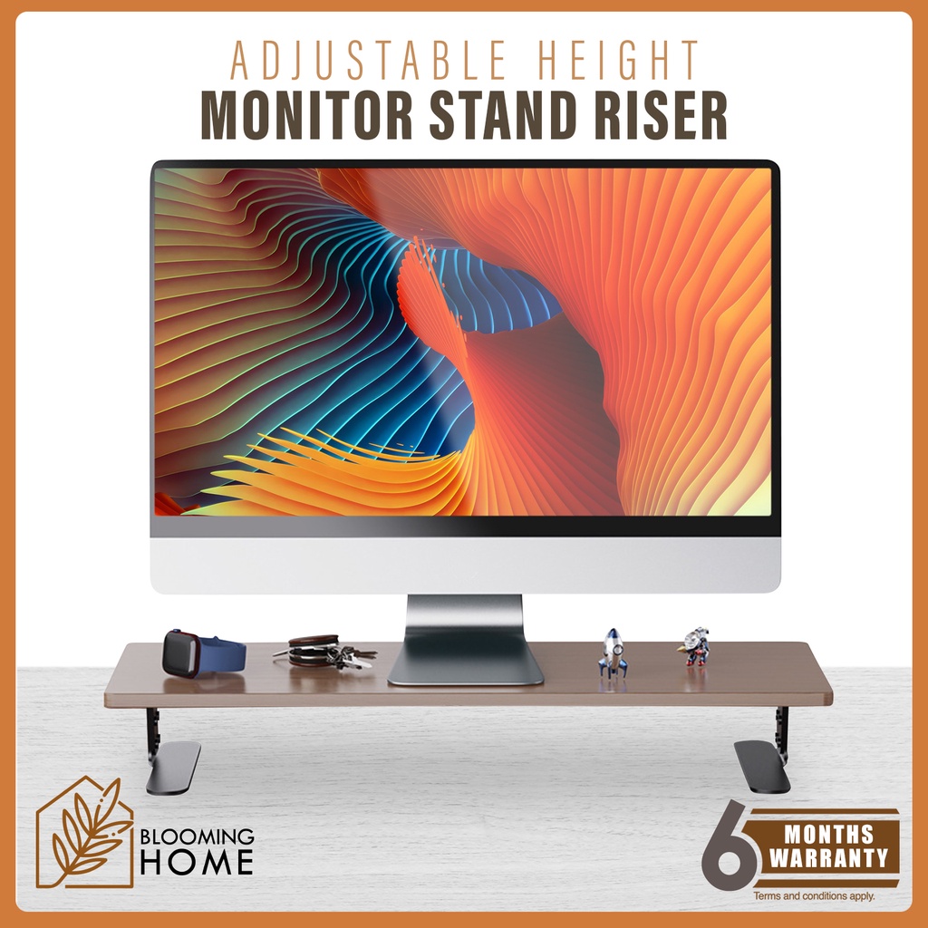 Adjustable Height Monitor Stand Riser Computer Monitor and Laptop Stand ...