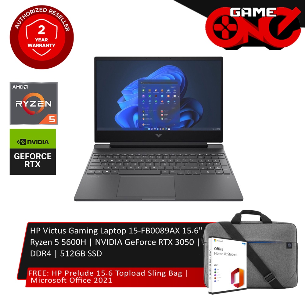 HP Victus Gaming Laptop 15-Fb0089ax 15.6" AMD Ryzen 5 5600h | Shopee Philippines