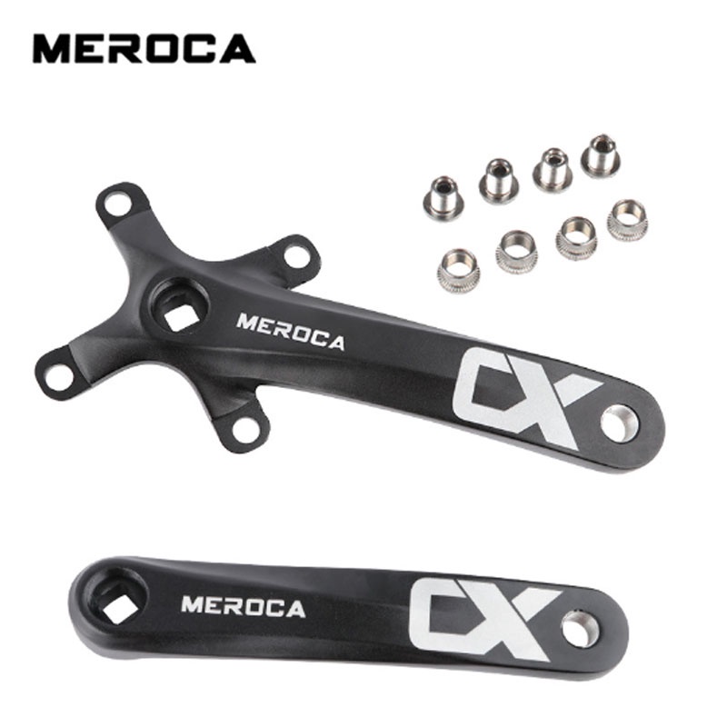 Meroca Full Alloy Metal CNC 104BCD Crankset MTB Mountain Bike Square Bike Crank Arm Aluminum ...