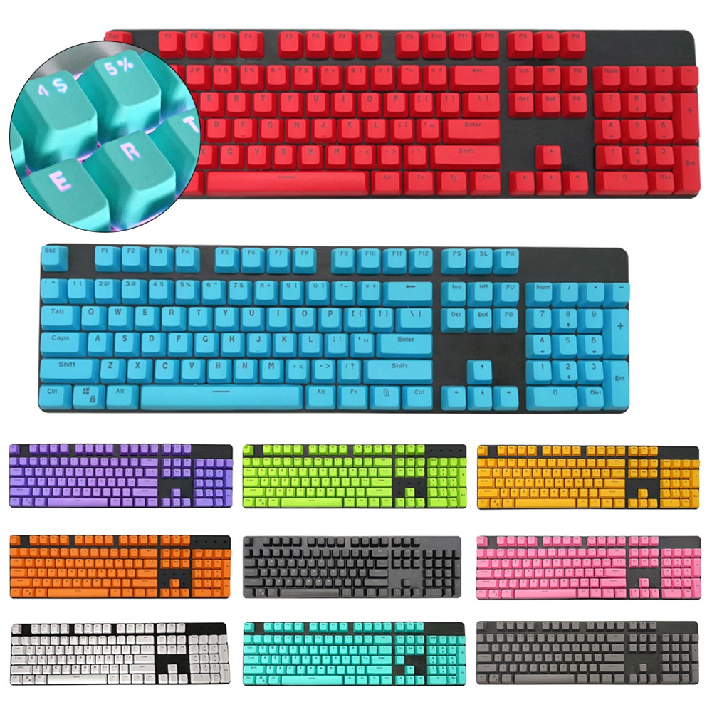 LY ♦104 Keycap Colors Set Backlit Key Cap Pbt Backlight For Cherry ...