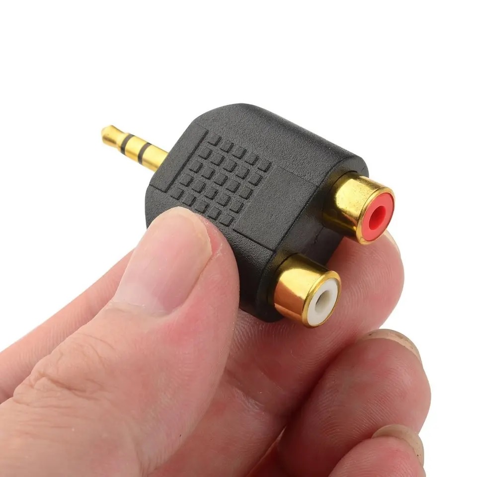 3.5mm Male Stereo to Dual RCA Female Adapter - Splitter Connector for ...