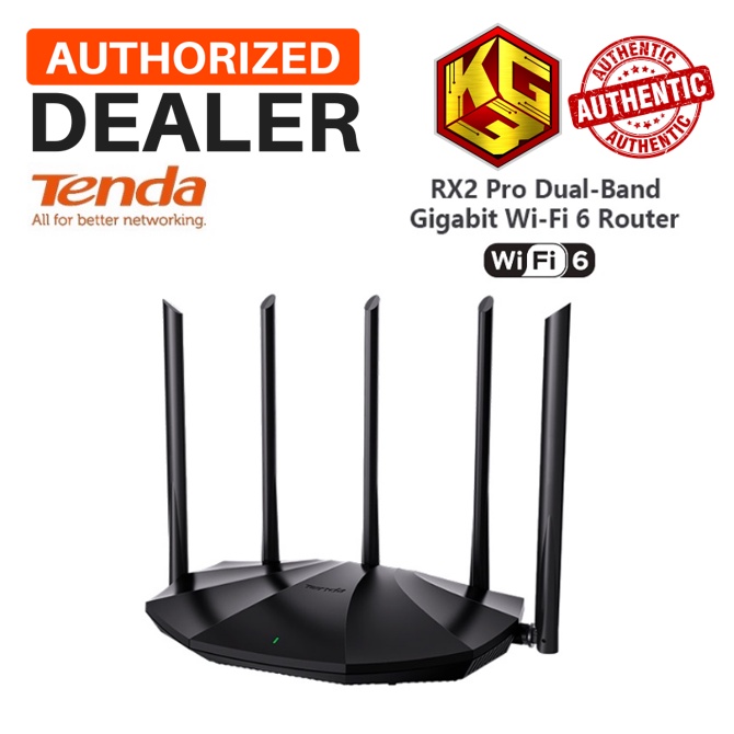 Tenda RX2 Pro 1500Mbps Dual-Band Gigabit Wi-Fi 6 Router [2.4GHz ...