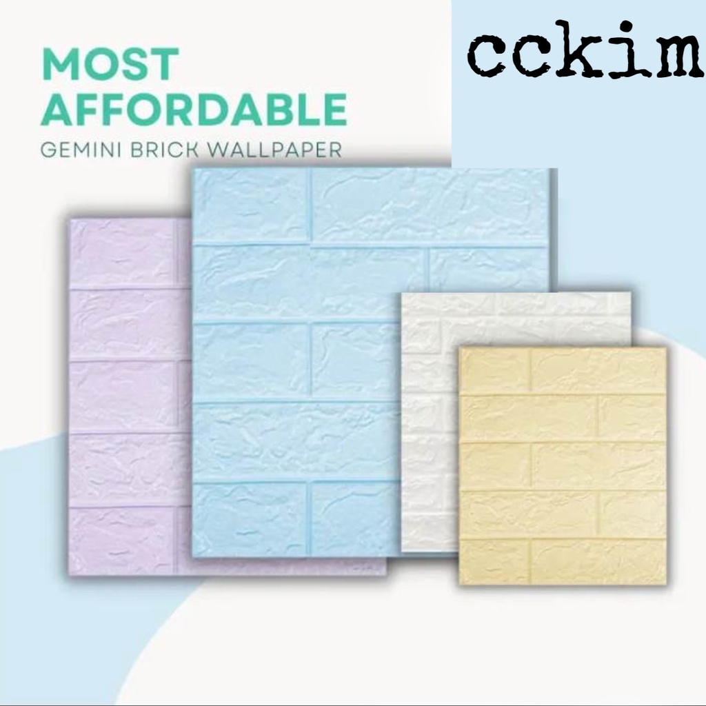 50PCs 38*35cm Brick Wallpaper Design Wall Decor DIY Self Adhensive 3D ...