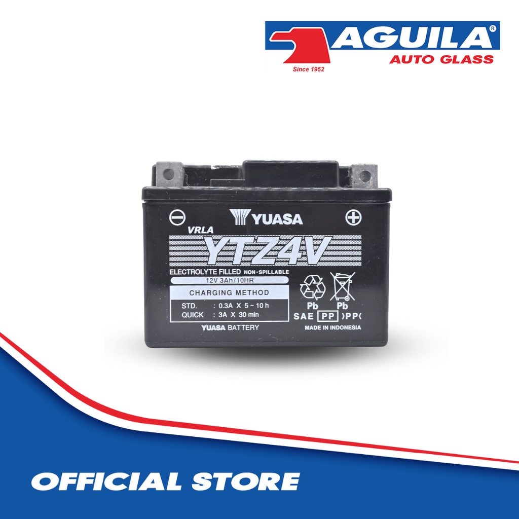 Yuasa Motorcycle Battery YTZ4V for Suzuki Skydrive, Honda Beat V1, XRM ...
