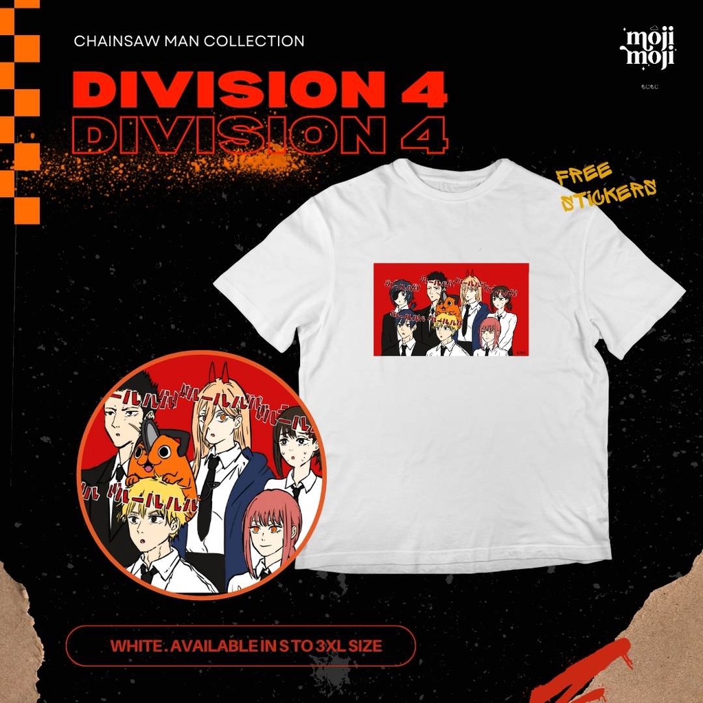 CHAINSAW MAN - Tokyo Special Division 4 Shirt in Black / White / Gray ...