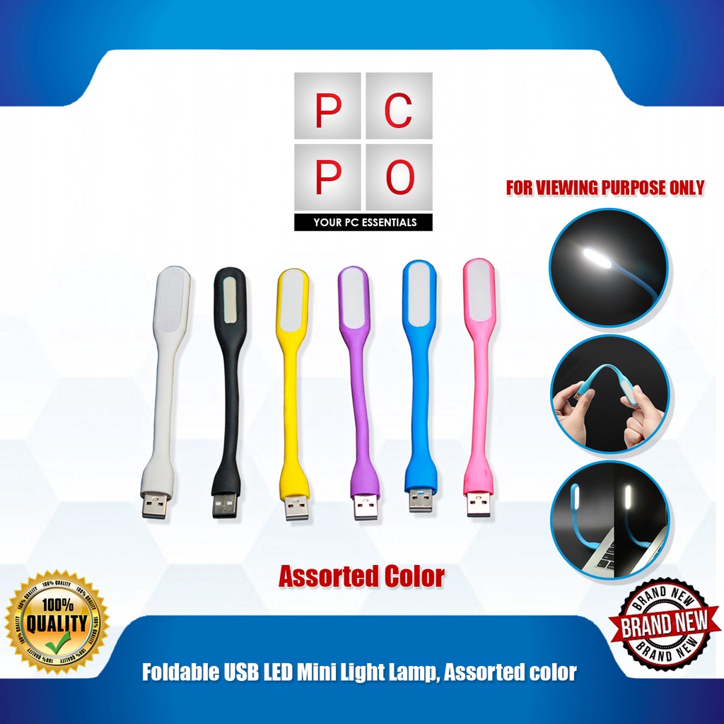 Foldable USB LED Mini Light Lamp, Assorted color | Shopee Philippines