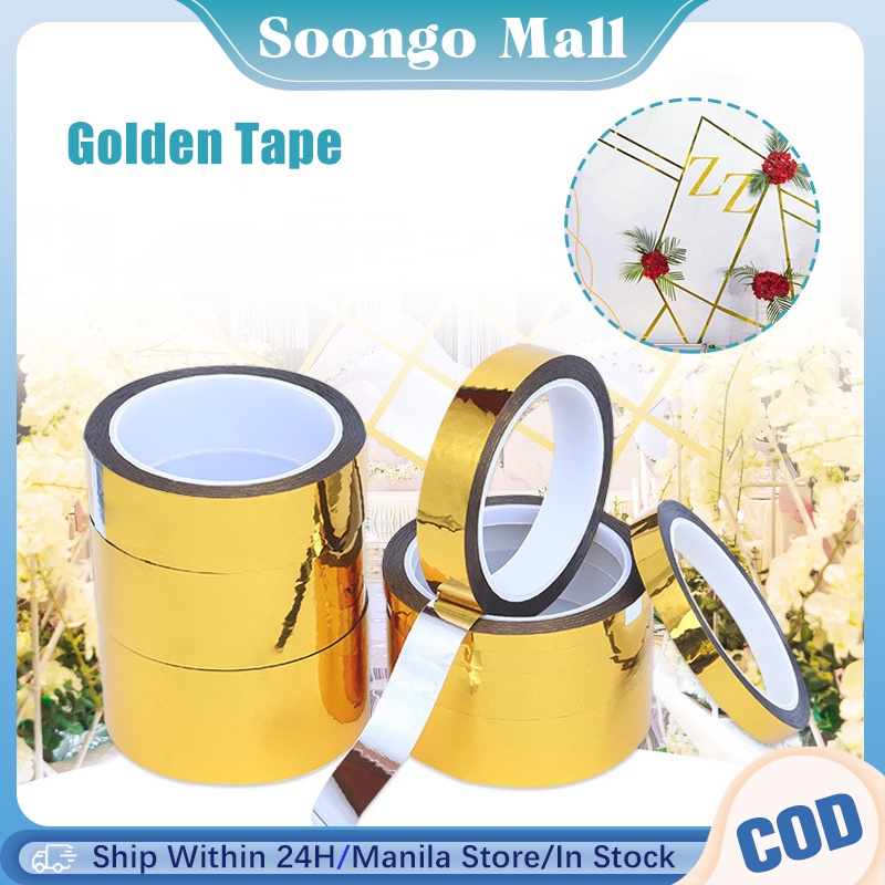 50m Gold Foil Tapes Laser Colors Adhesive Washi Masking Tapes for DIY ...