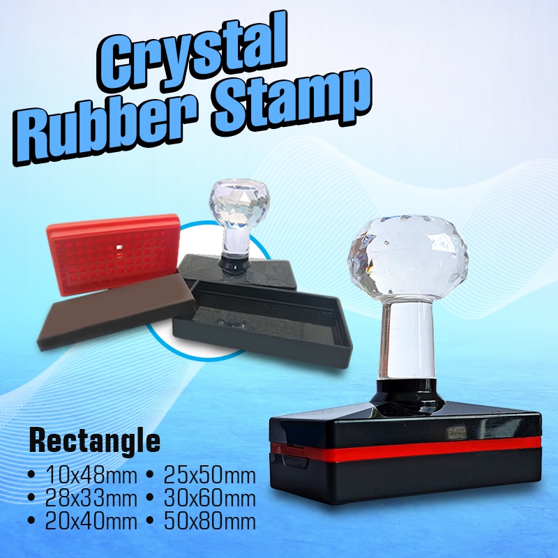 Rectangle Printable Photosensitive Crystal Rubber Stamp Pad And Case ...