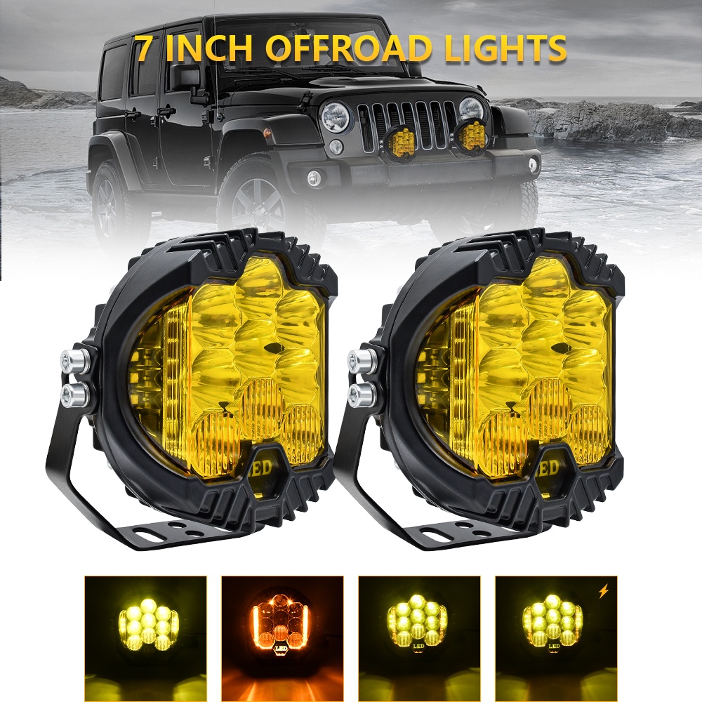 Strobe Light LED Work Light 4inch/7inch Car Fog Lamp Offroad Spotlight ...