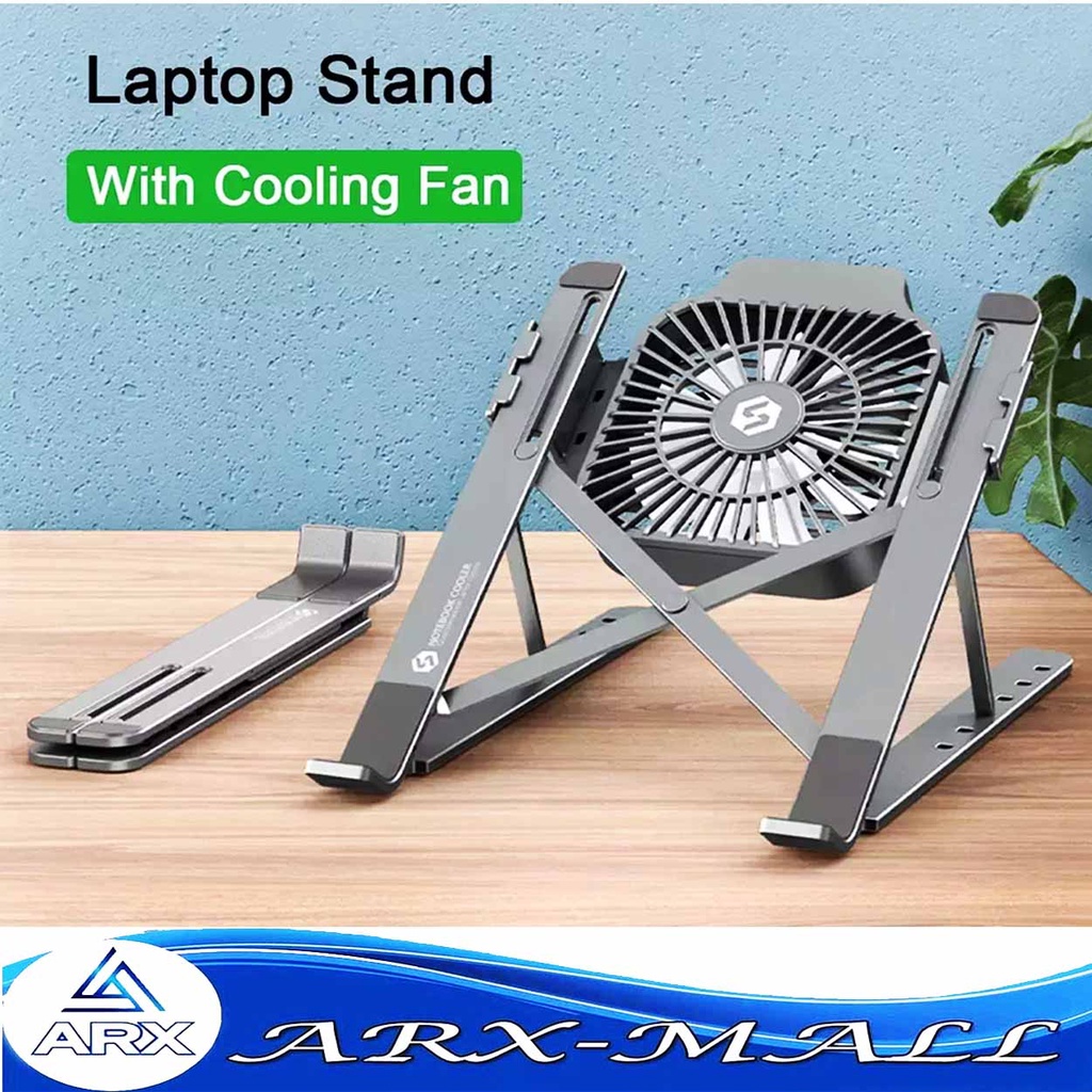 Foldable Laptop Stand With Cooling Fan Heat Dissipation For Desktop ...