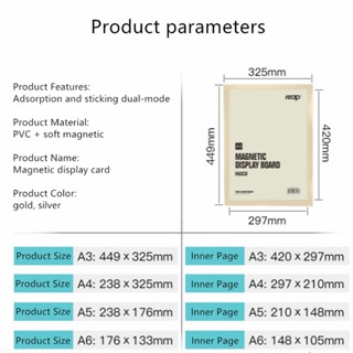 【COD】 A4 A3 Multi-function Photo frame Wall sticker Display card ...