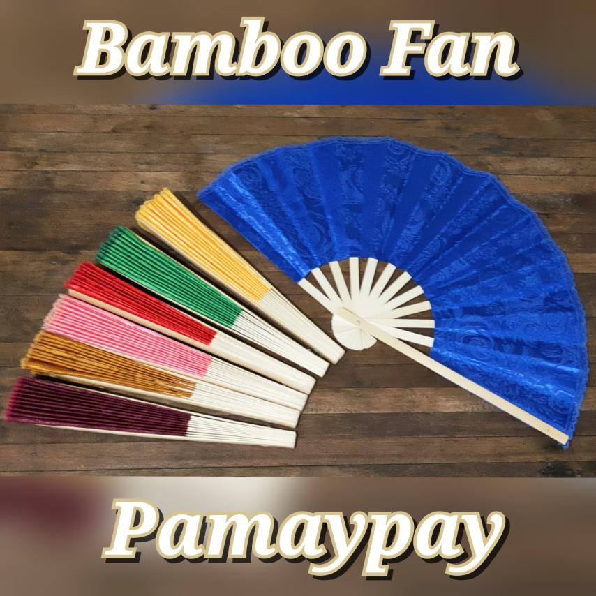 HANDMADE Bamboo Foldable Fan/ PAMAYPAY BIG Size | Shopee Philippines