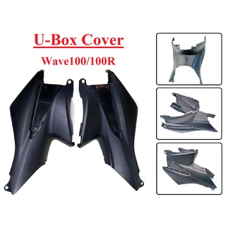Motorycle U-Box Cover (Set) - Honda Wave 100 / 100R (Black) | Shopee ...