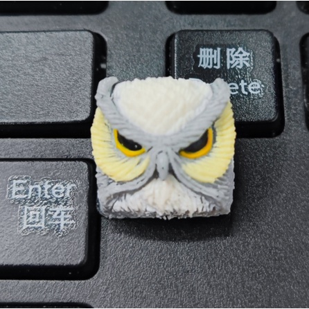 Artisan keycap Owl keycap Hand made Resin keycap mechanical keyboard ...