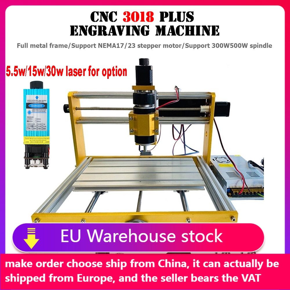 Upgrade C 3018 Laser Engraving Machine 3018 Plus 300W 500W Spindle GRBL ...