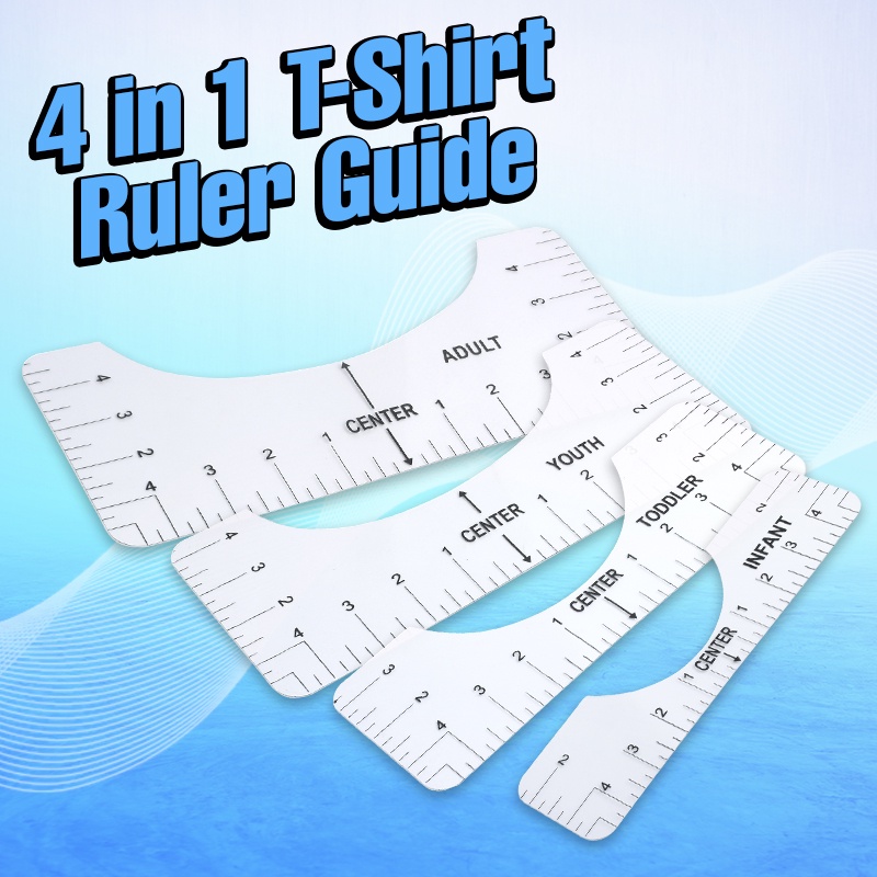 4 In 1 T-Shirt Ruler Guide Centering Design Placement Tool For Infant ...