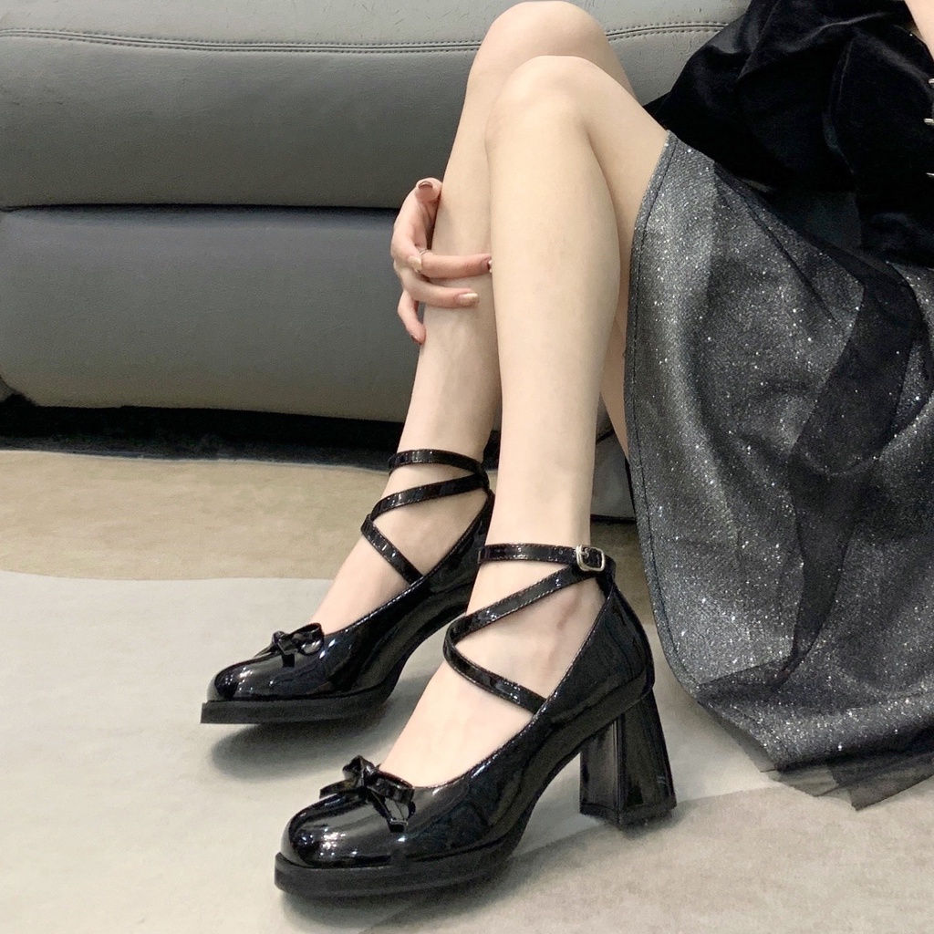 Mary Jane Womens High Heels Platform Leather Japanese JK Uniform Retro ...