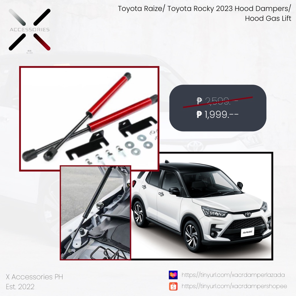 ON HAND! Toyota Raize Toyota Rocky Hood Damper Hood Gas Lift Front Hood ...