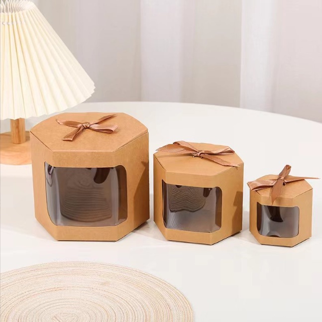 QJOQ.ph 5PCS | Hexagonal Transparent Window Candy Cake Boxes With Clear ...