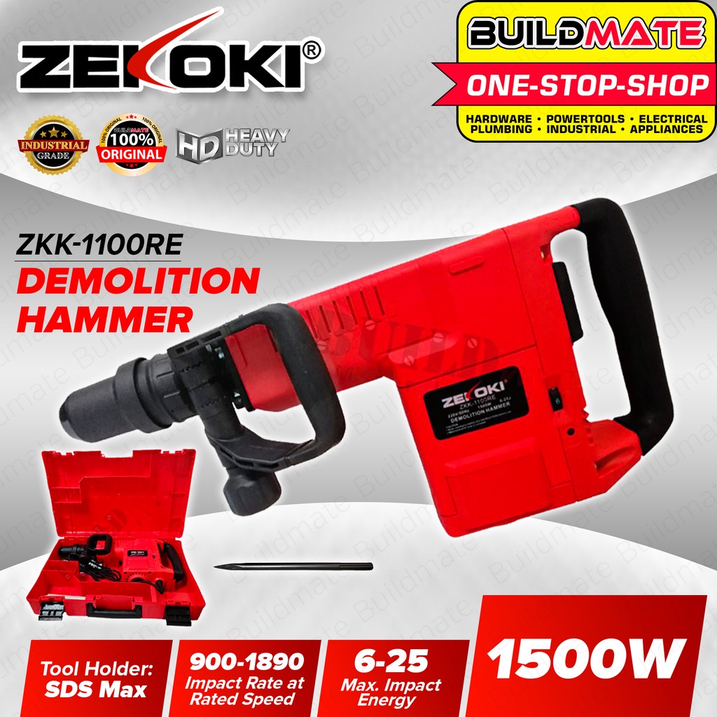 BUILDMATE Zekoki Demolition Hammer Jack 1500W Hammer Concrete Breaker ...