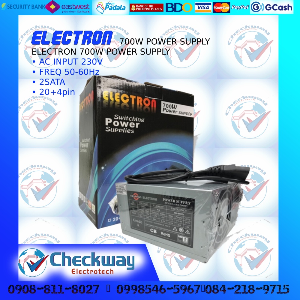ELECTRON 700W Power Supply - Reliable and Efficient for PC Building ...