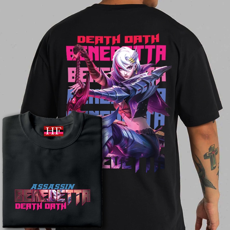Benedetta tshirt mobile legends t-shirt death oath skin design tees ...